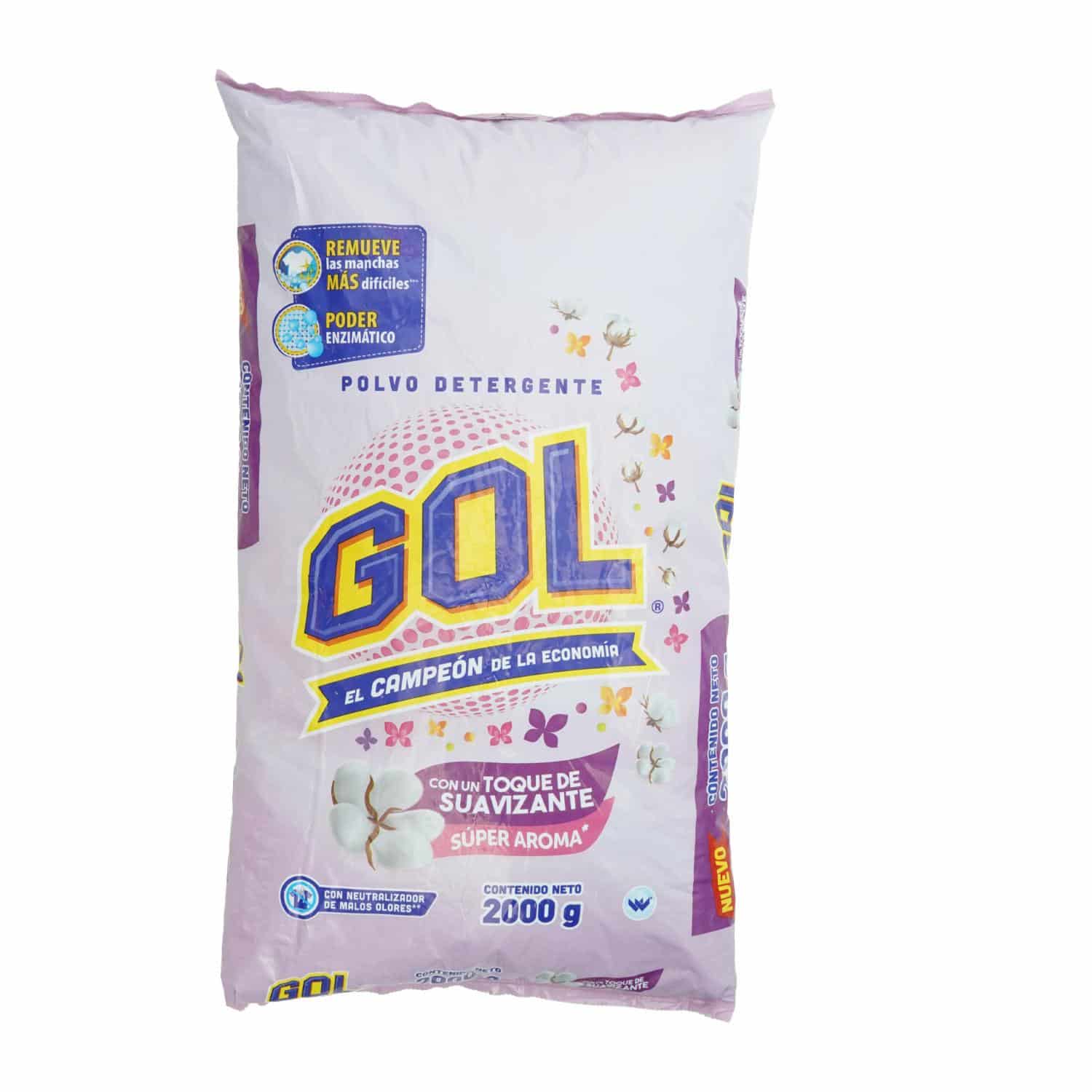 Detergente En Polvo Con Un Toque De Suavizante Súper Aroma GOL 2000 G ...