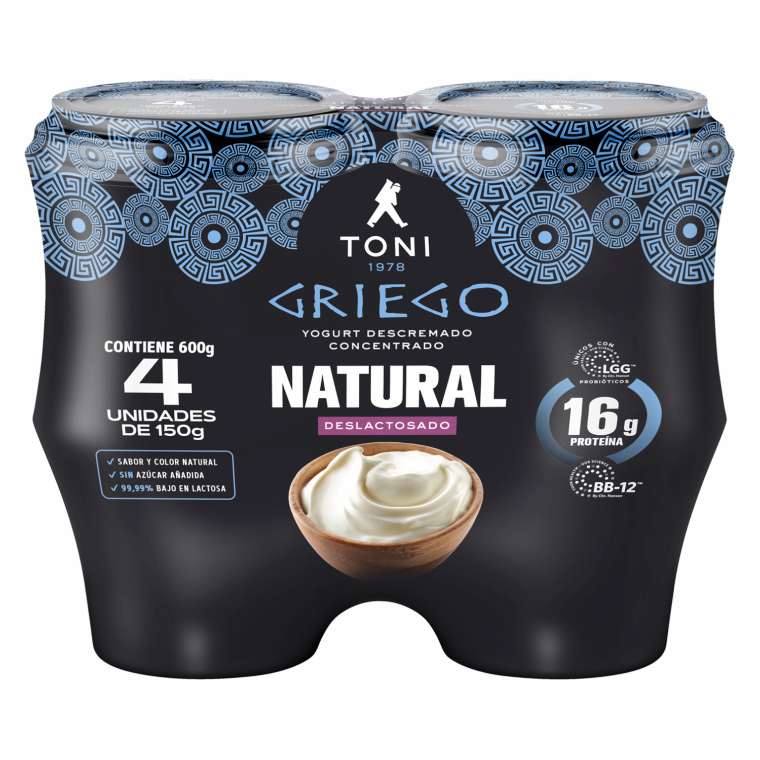 Yogurt Griego Natural Pack TONI 4 X 150G - Supermaxi