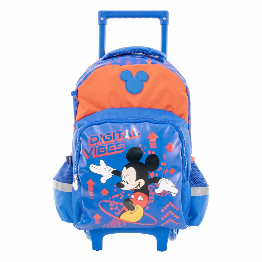 Mochila Escolar Trolley Para Niño Diseño Mickey PRIMAVERA 16" - Supermaxi