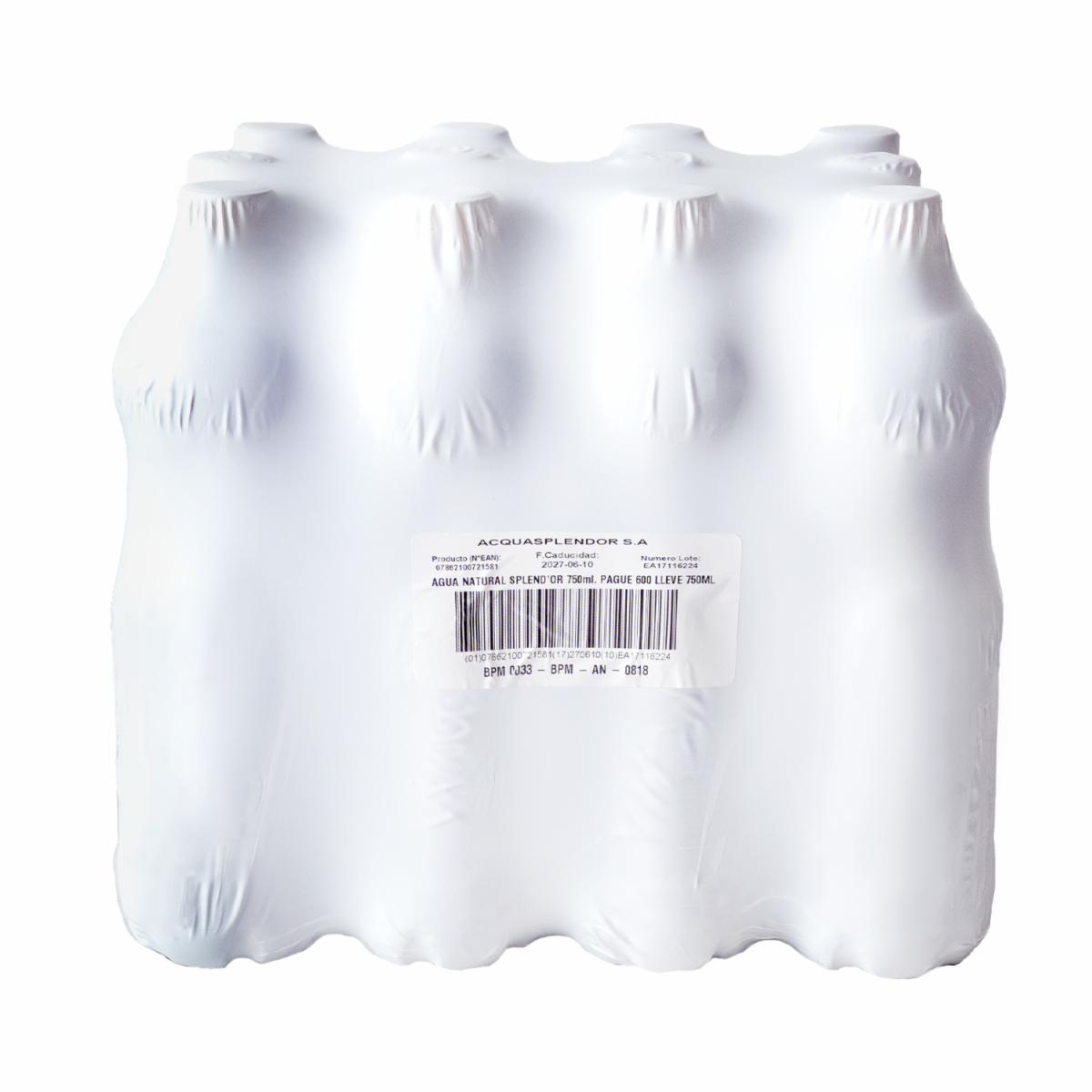 Agua Sin Gas Mineral Natural Artesiana SPLENDOR 12 X 750 Ml - Supermaxi