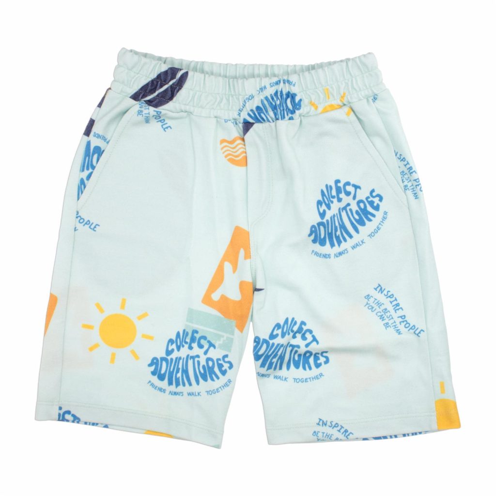 Short Básico Estampado Celeste KIDSTER - Supermaxi