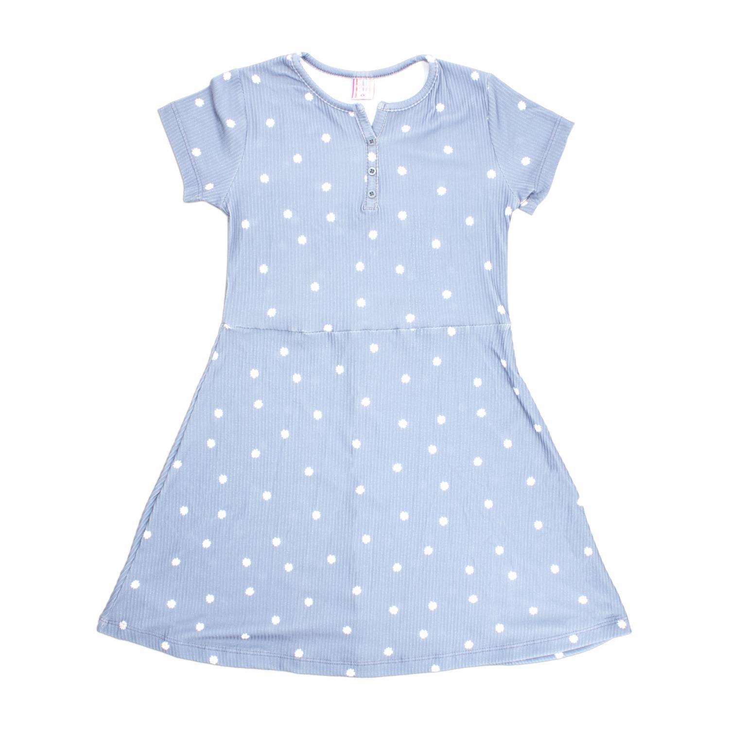 Vestido Manga Corta Floreado Azul SWEET COLOR - Supermaxi