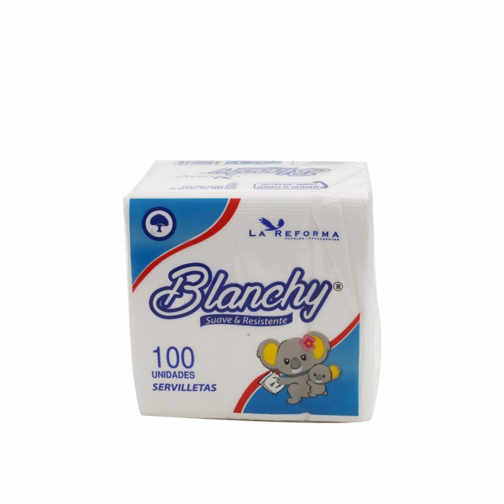Servilletas Blancas 28X28 Cm BLANCHY X 100 Uds - Supermaxi