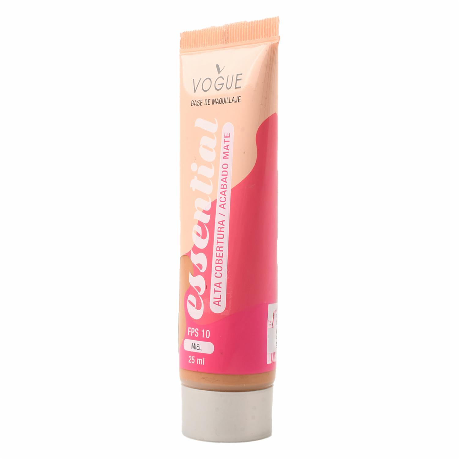 Base De Maquillaje Líquida Essential Alta Cobertura Mate Miel VOGUE ...